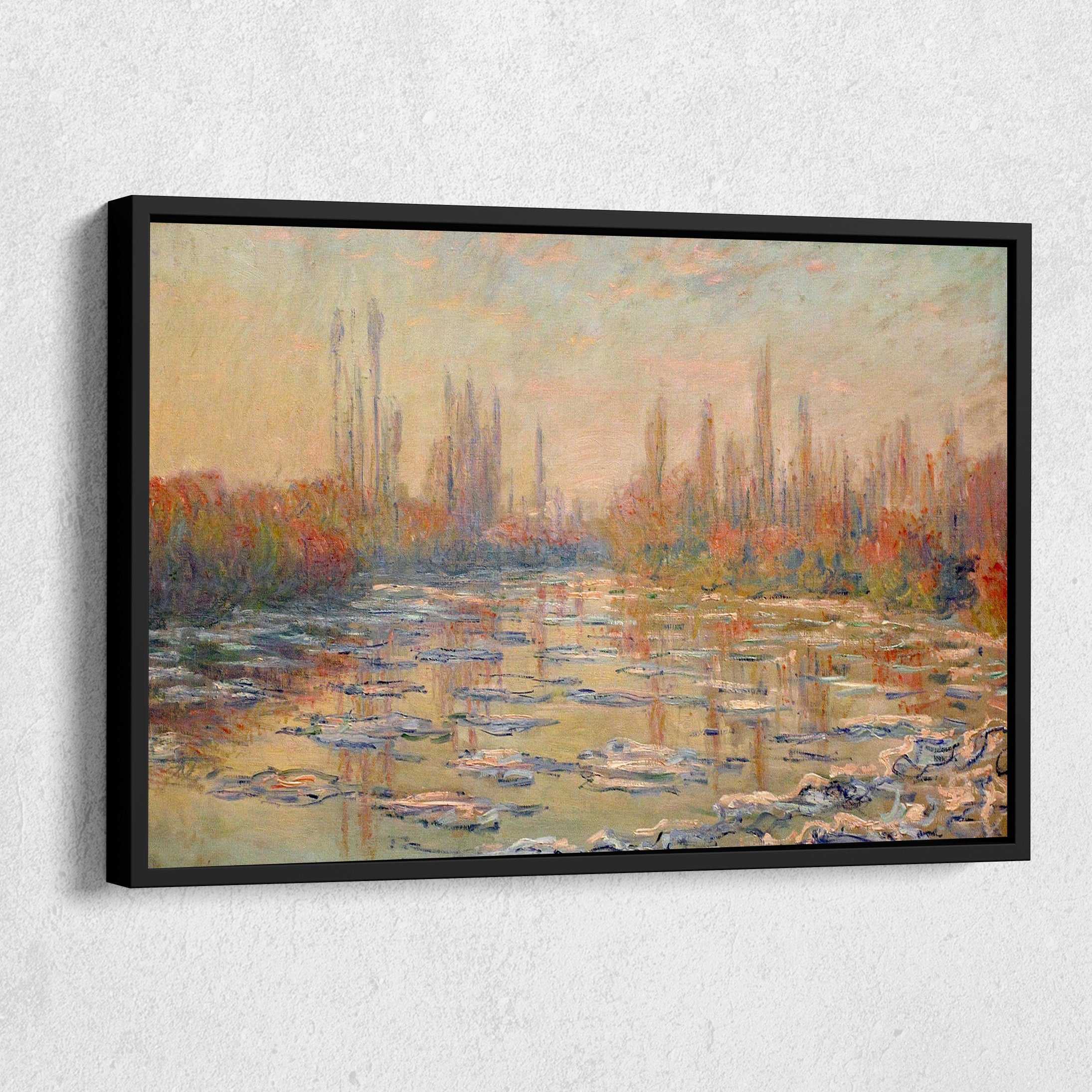 Floating Ice Canvas Wall Art Floating Ice Painting Monet Art